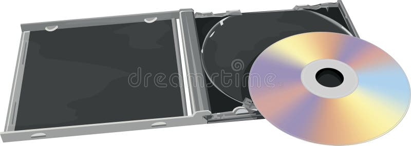 CD and jewel case stock illustration. Illustration of circle - 361567