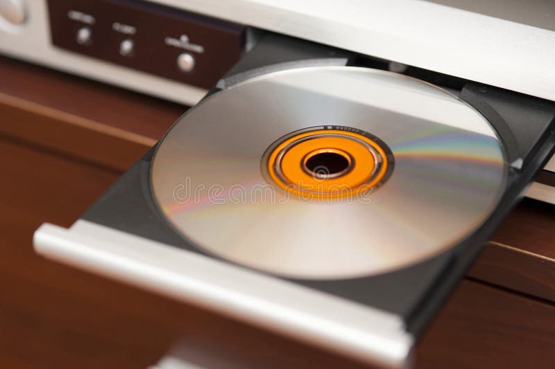 A Cd in the Loading Draw of a Compact Disk Player Separate Stock Photo ...