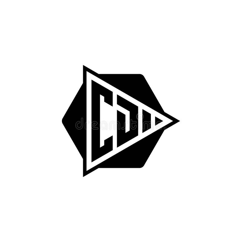CD Logo Monogram Triangle Play Button Stock Vector - Illustration of ...