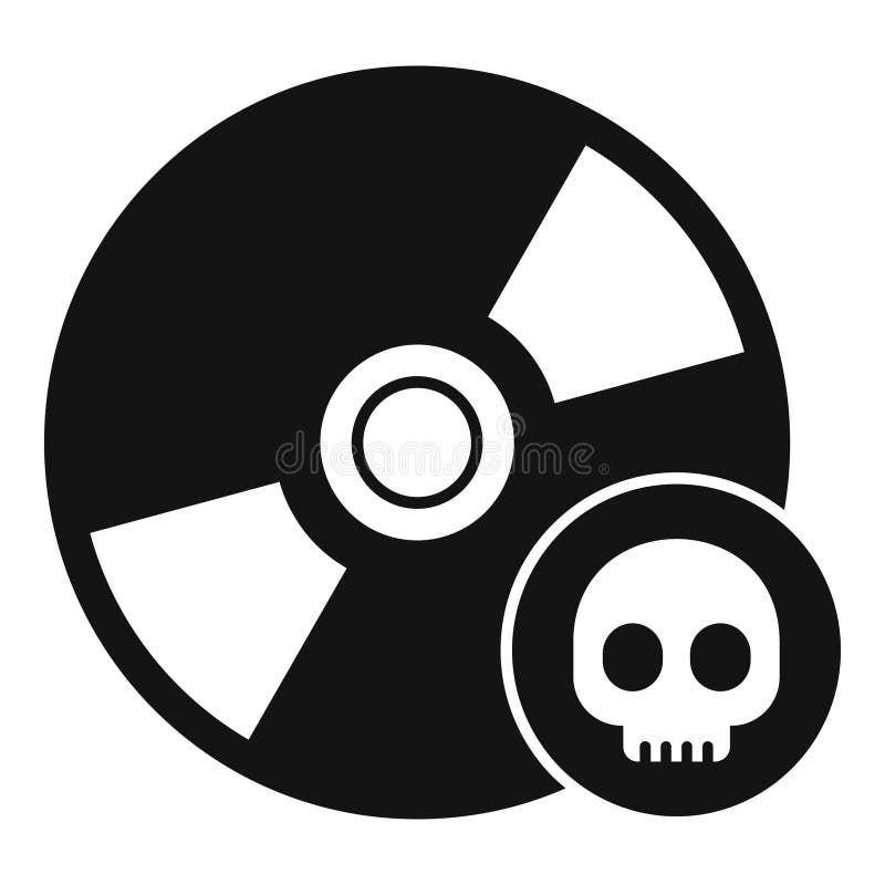 Cd Malware Icon Simple Vector. Virus Error Stock Illustration ...