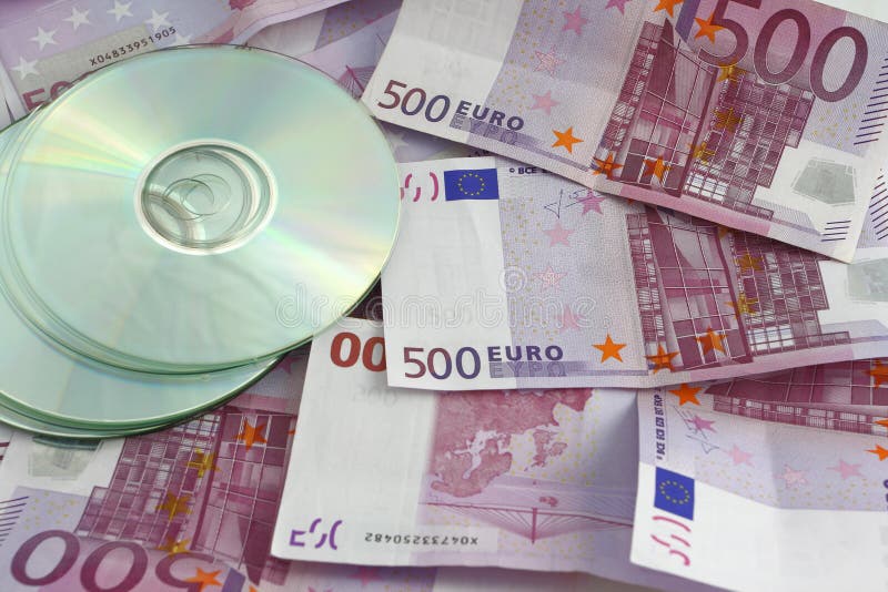 Cd and money stock image. Image of backup, finance, banknote - 13000917