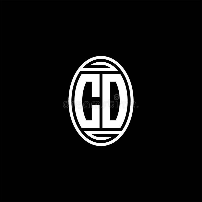 CD Monogram Logo Isolated on Oval Rotate Shape Stock Vector ...