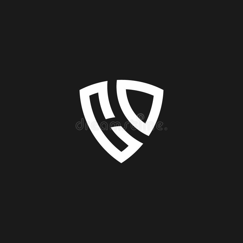 CD Monogram Logo with Shield Shape Stock Vector - Illustration of ...