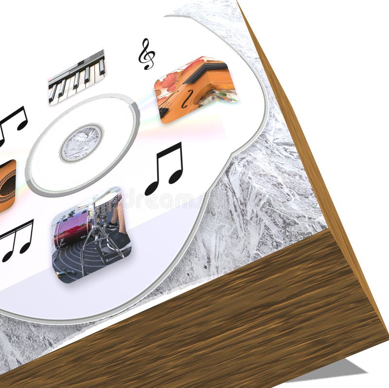CD Music box stock illustration. Illustration of record - 163716355