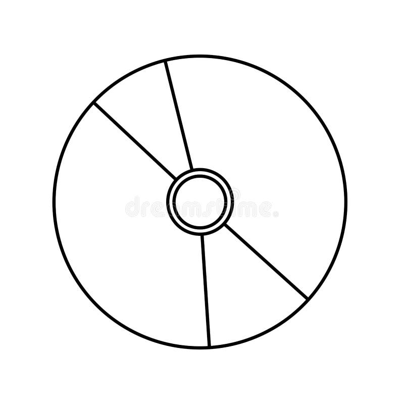 CD Disk Musical Icon, Outline Style Stock Vector - Illustration of ...