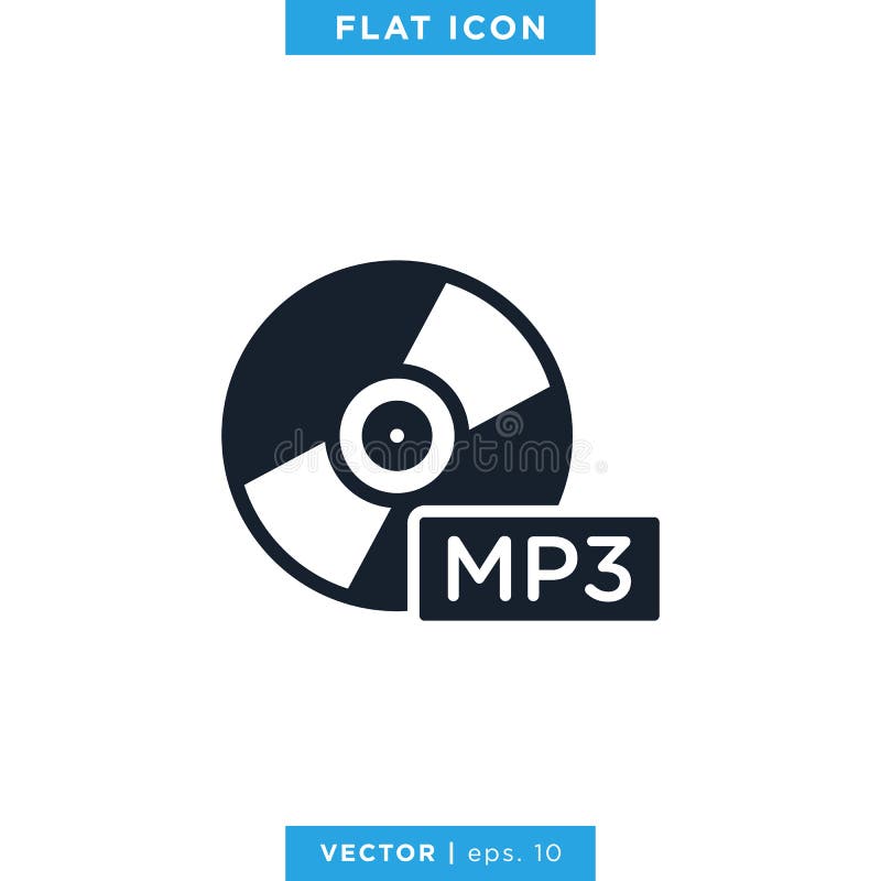 CD Music Icon Vector Logo Design Template. Stock Vector - Illustration ...