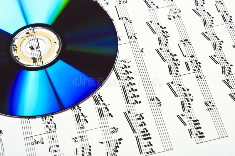 Cd and musical score stock image. Image of musician, music - 20112235
