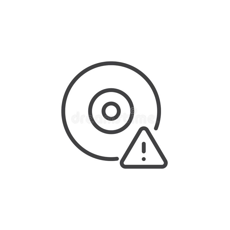 Alert Compact Disk Drive Storage Icon Stock Vector - Illustration of ...