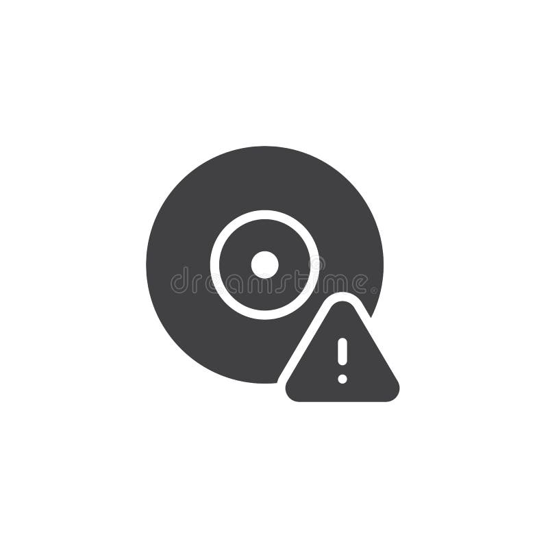 Cd Notification Vector Icon Stock Vector - Illustration of pictogram ...