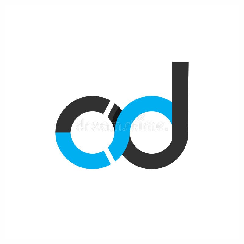 Cd, Od, Cxd, Do, Dc Initials Geometrical Rounded Logo and Vector Icon ...
