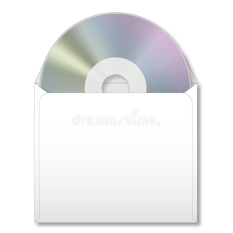 CD in paper case stock vector. Illustration of cdrom, equipment - 7288150