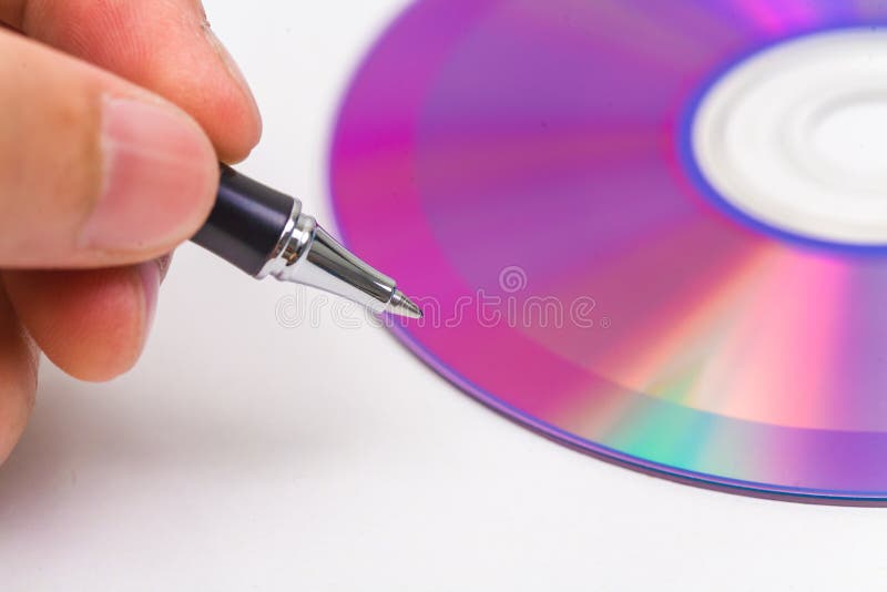 CD with Pen To the Hard Disk Stock Image - Image of backup, disk: 34115597