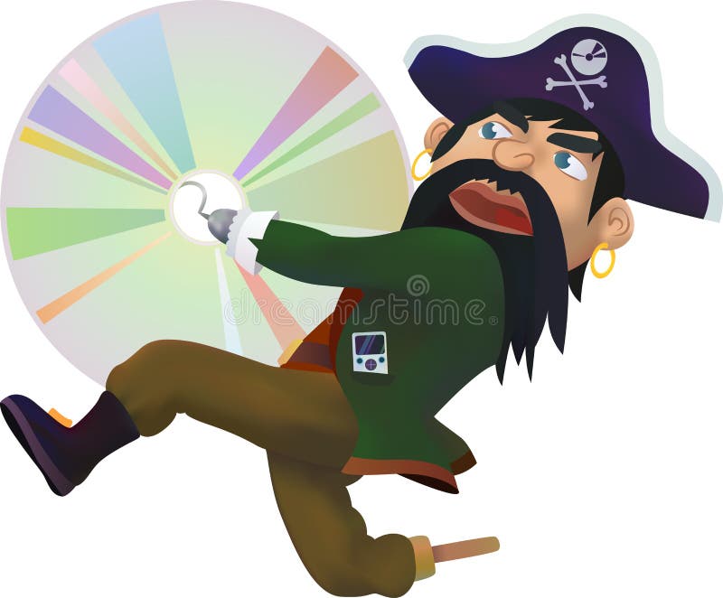 CD pirate - Illustration stock illustration. Illustration of technology ...