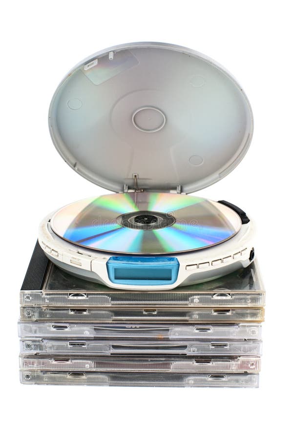 MP3 player and CD stock photo. Image of phones, disk, earphones - 2622286