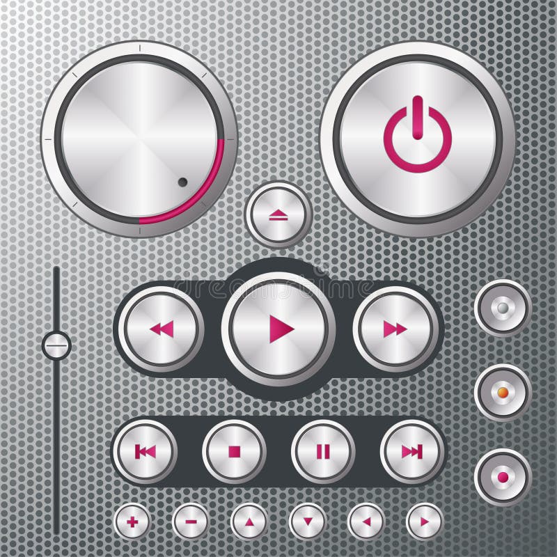 Analog Controls Interface Elements Set, Vector Stock Vector ...