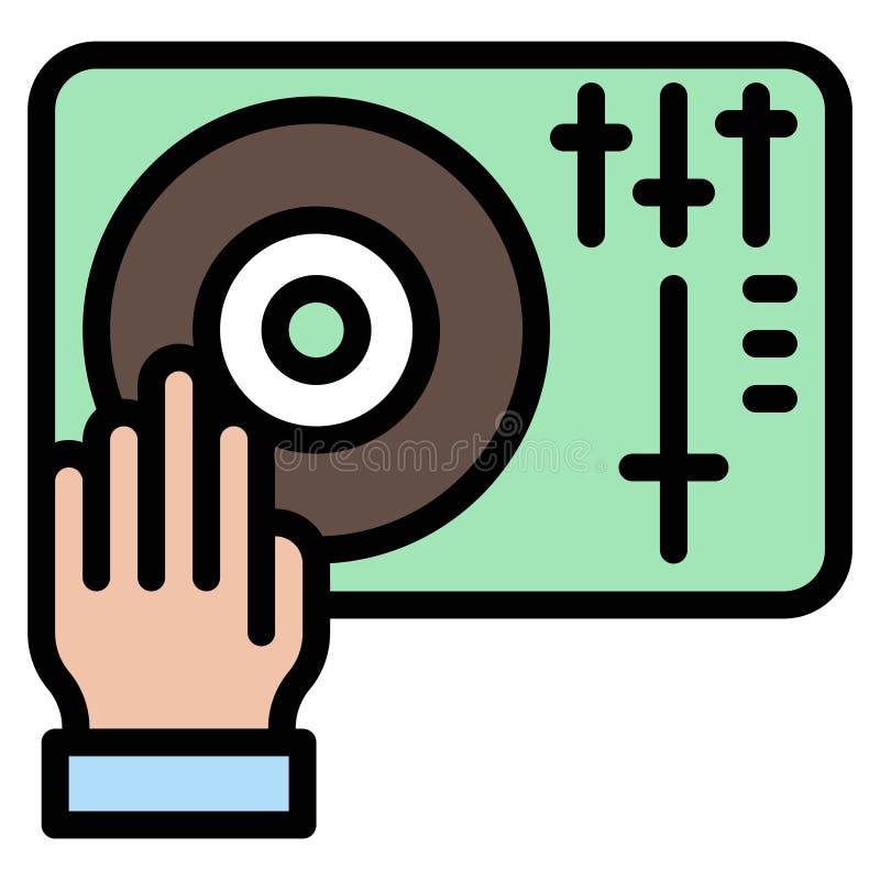 CD Player Icon, Birthday Party Related Vector Illustration Stock Vector ...