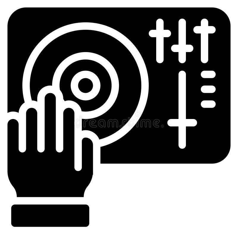 CD Player Icon, Birthday Party Related Vector Illustration Stock Vector ...