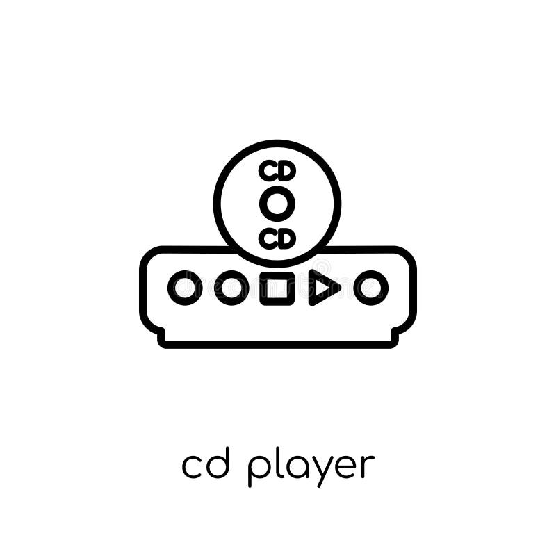 Cd Player Icon. Trendy Modern Flat Linear Vector Cd Player Icon Stock ...