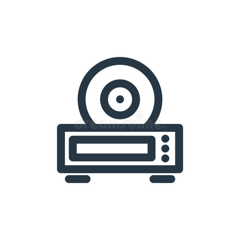 Cd Player Icon Vector from Technology Concept. Thin Line Illustration ...