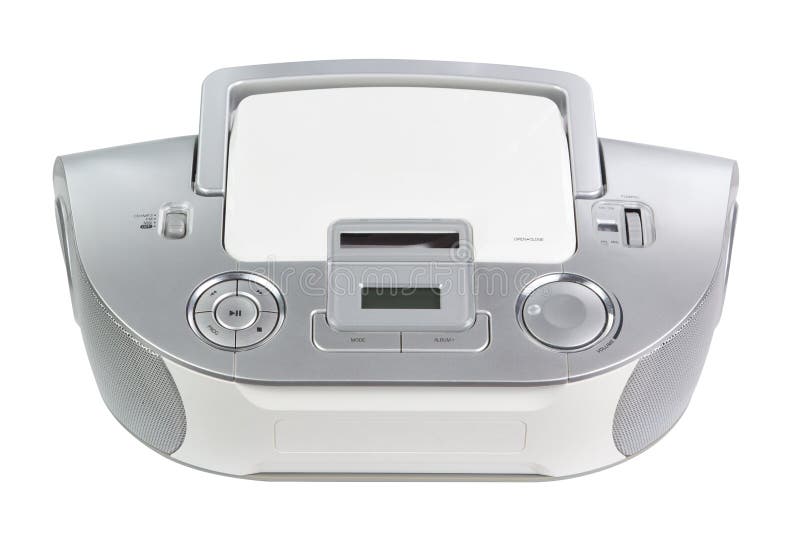 CD Player Isolated on White Stock Photo - Image of sound, panel: 62343748