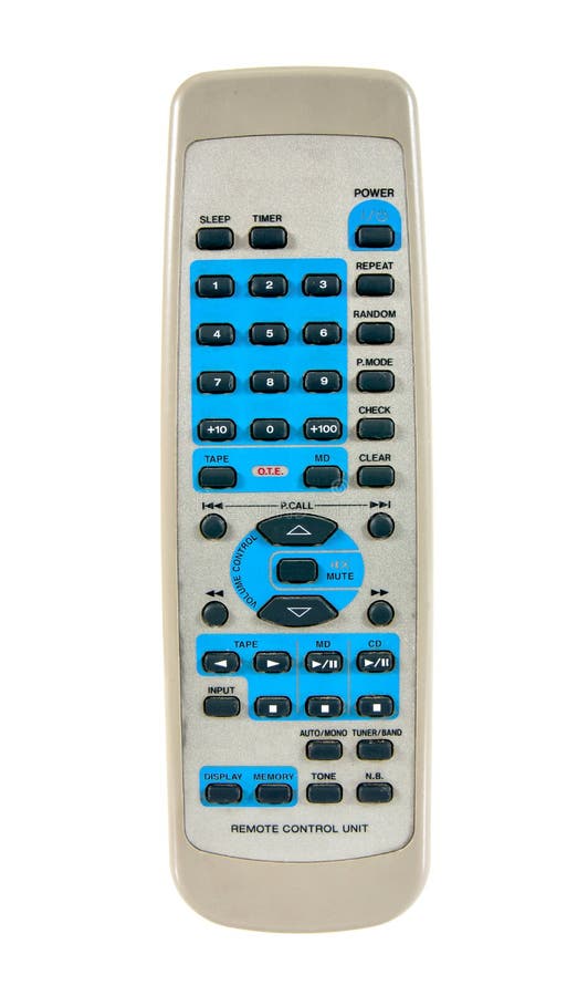 CD Player Remote Control Pattern Isolated on White Background. Audio ...