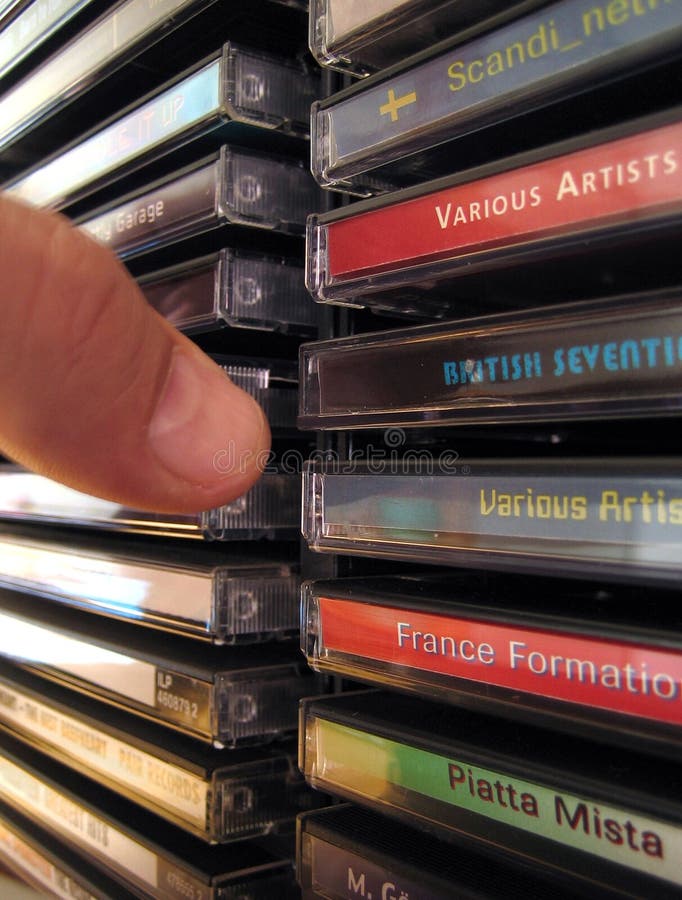 Music cd stack stock image. Image of musical, cdrom, rows - 501785