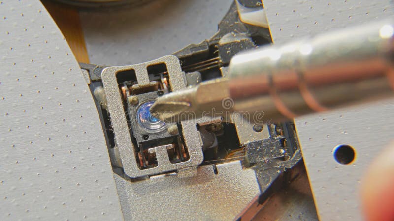 CD Reader Inside View. Tuning of the Laser CD Drive Computer Repair. CD ...