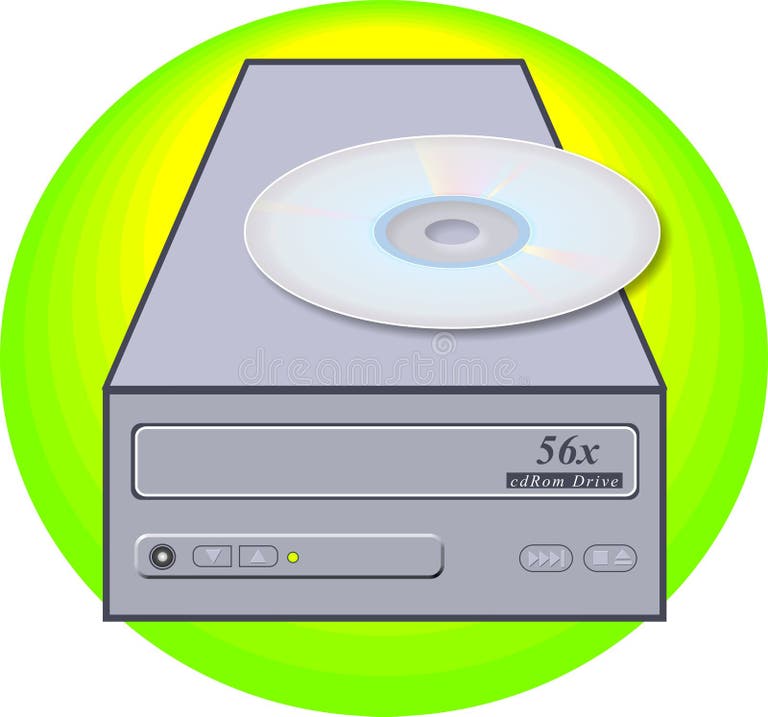 Cd Rom Drive stock illustration. Illustration of software - 42020