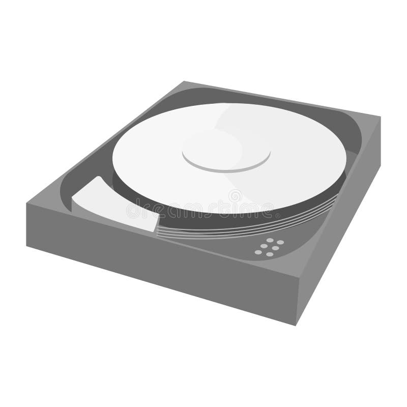 CD Rom Icon, Black Monochrome Style Stock Vector - Illustration of ...