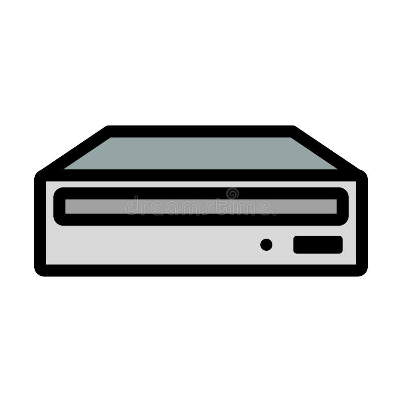 CD-ROM Icon stock vector. Illustration of eject, memory - 239086770