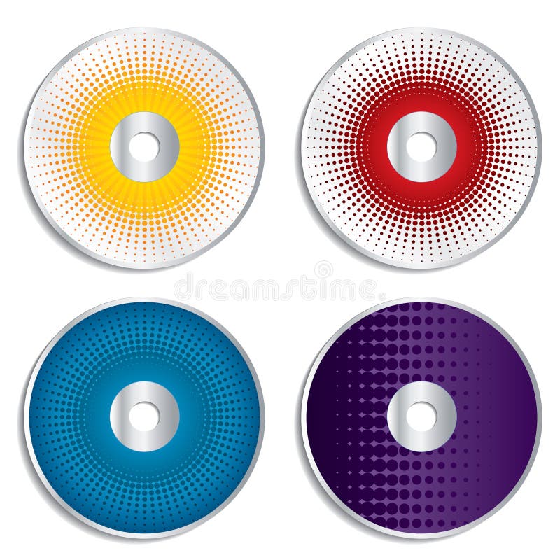 Cd s with halftones stock vector. Illustration of company - 14250252