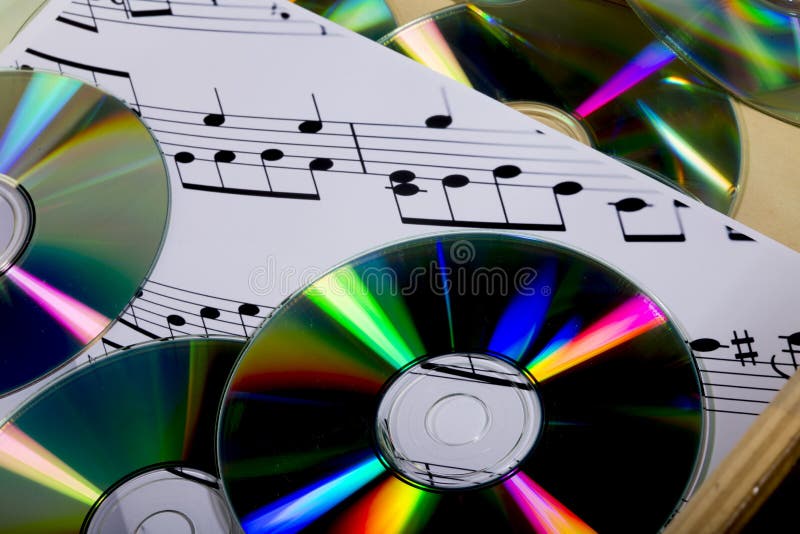 Cd and sheet music stock image. Image of music, sound - 56348275