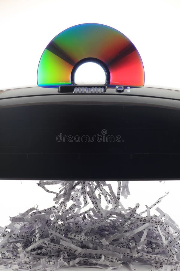 CD shredding binary Data stock image. Image of document - 42843871