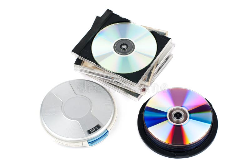 CD-speler met CD's stock foto. Image of compact, lied - 18337524