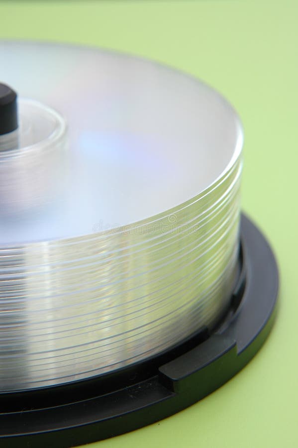 CD in Spindle 2 stock image. Image of disc, office, colorful - 321217