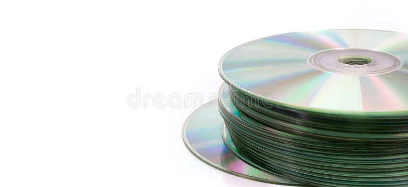 CD Stack Isolated on a White Background Stock Photo - Image of circle ...