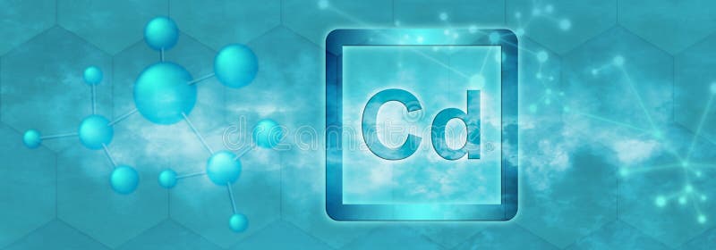 Cd Symbol. Cadmium Chemical Element Stock Illustration - Illustration ...