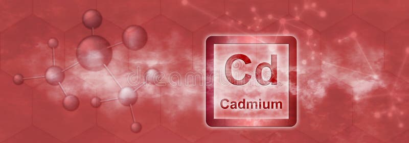 Cadmium Chemical Element Periodic Table Symbol 3d Render Stock ...