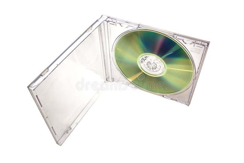 Cd with transparent box stock image. Image of horizontal - 25506725
