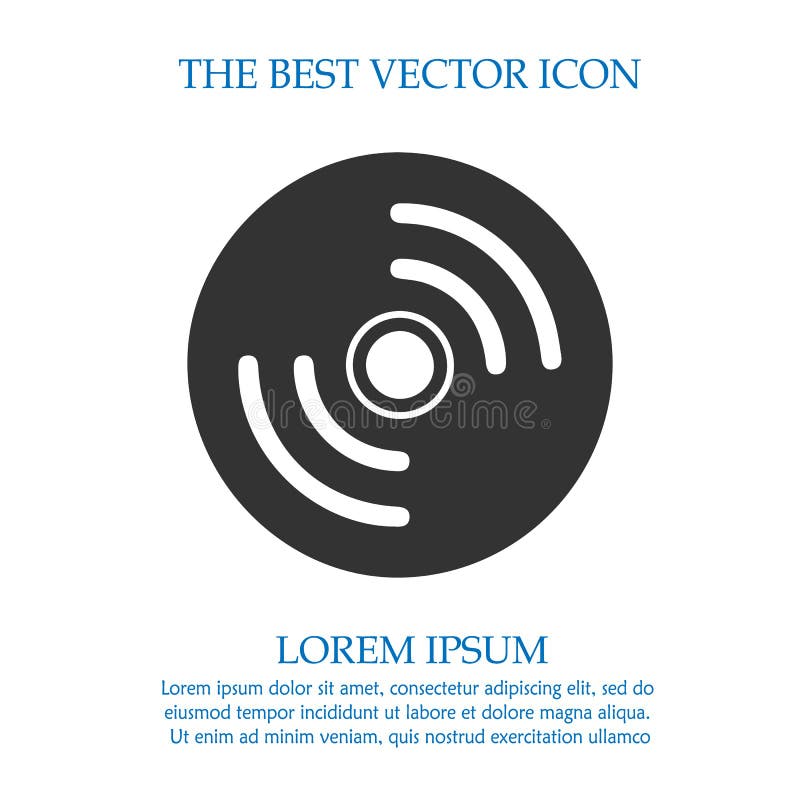 CD Vector Icon Eps 10. Compact Disc Simple Isolated Illustration Stock ...