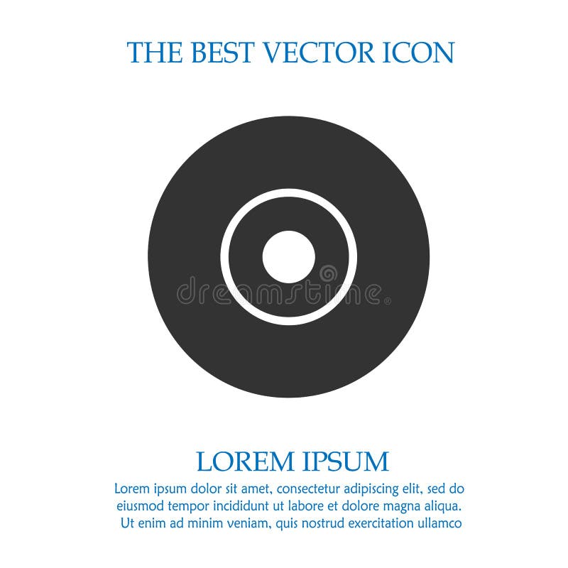 CD Vector Icon Eps 10. Compact Disc Simple Isolated Illustration Stock ...