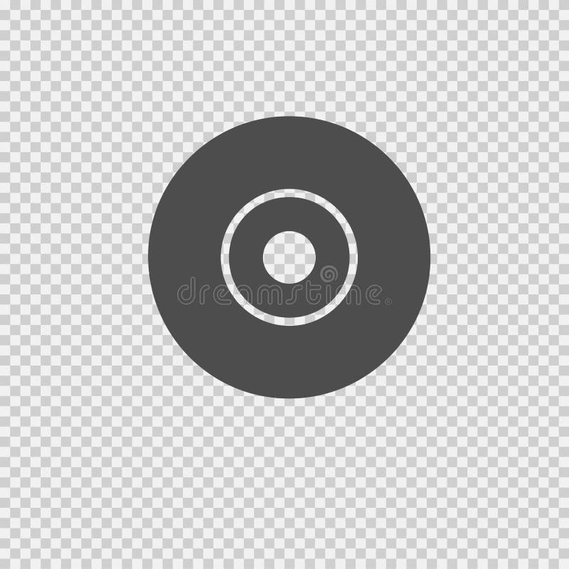 DISC CD, DVD Simple Linear Drawing on a White Background, Record with ...