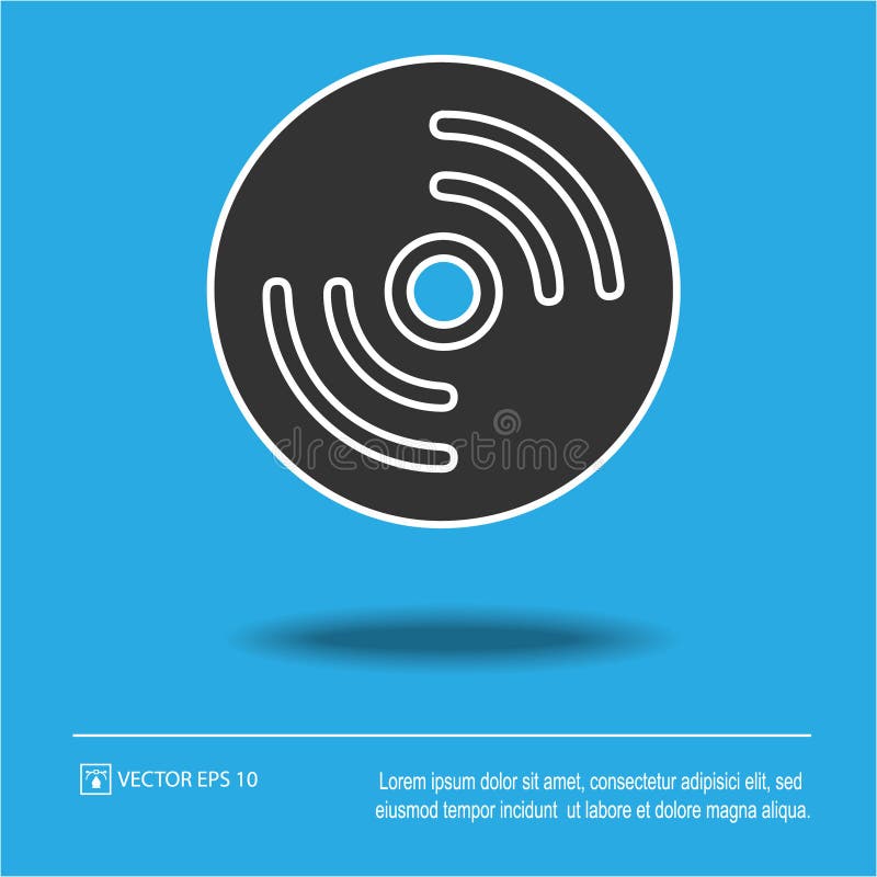CD Vector Icon Eps 10. Compact Disc Simple Isolated Illustration Stock ...