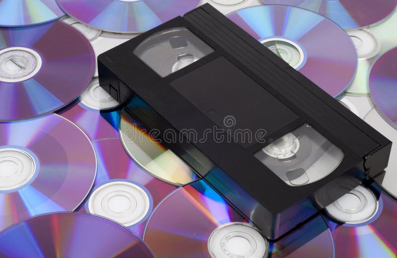 CD versus VHS. stock foto. Image of bioskoop, opslag - 23940518