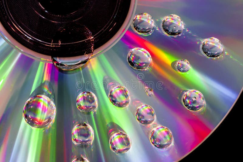 CD with water droplets stock image. Image of artistic - 37777125