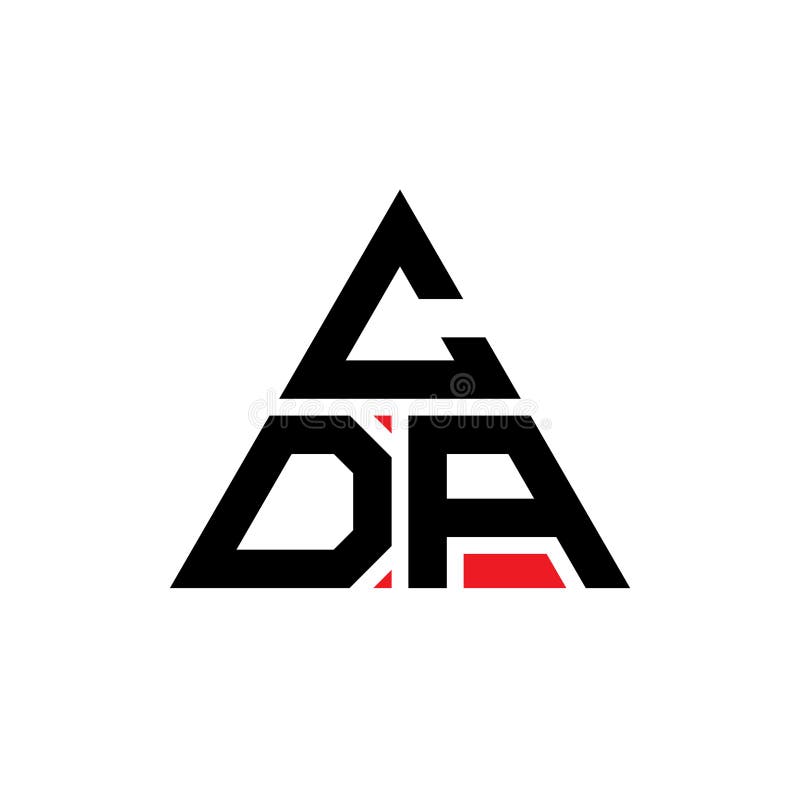 CDA Triangle Letter Logo Design with Triangle Shape. CDA Triangle Logo ...