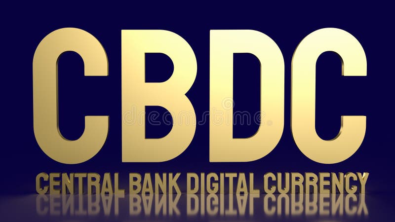 Cddc or Central Bank Digital Currency Gold Text for Business Concept 3d ...