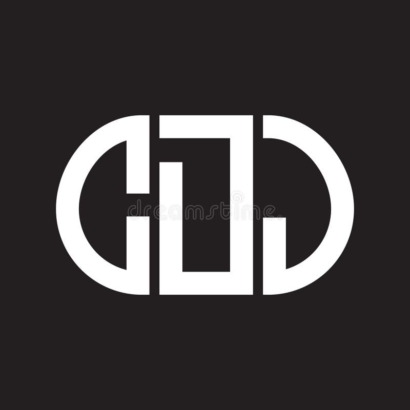 CDJ Letter Logo Design on Black Background. CDJ Creative Initials ...
