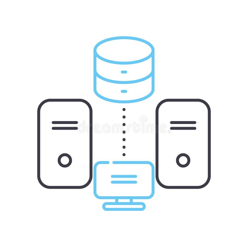 Cdn Line Icon, Outline Symbol, Vector Illustration, Concept Sign Stock ...