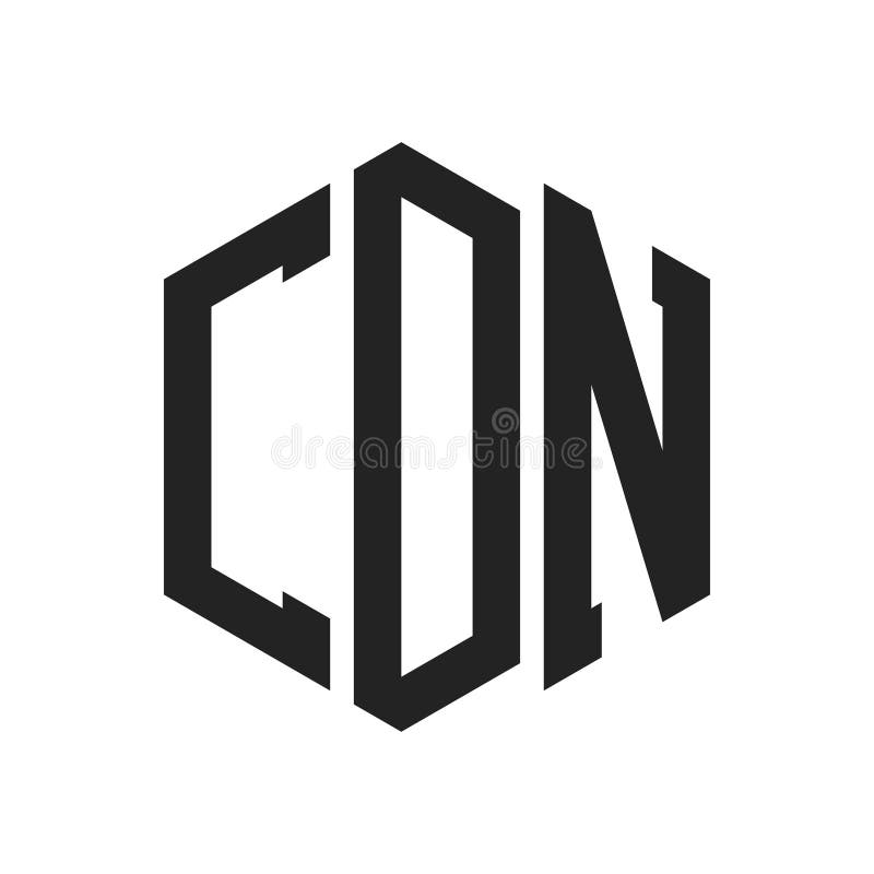 CDN Logo Design. Initial Letter CDN Monogram Logo Using Hexagon Shape ...